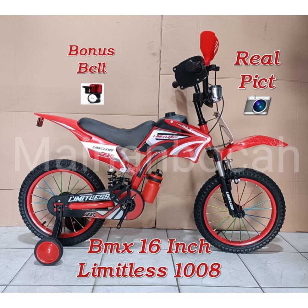 Jual SEPEDA UNTUK ANAK LAKI-LAKI BMX 16 LIMITLESS MOTOR CROSS 1008 ...
