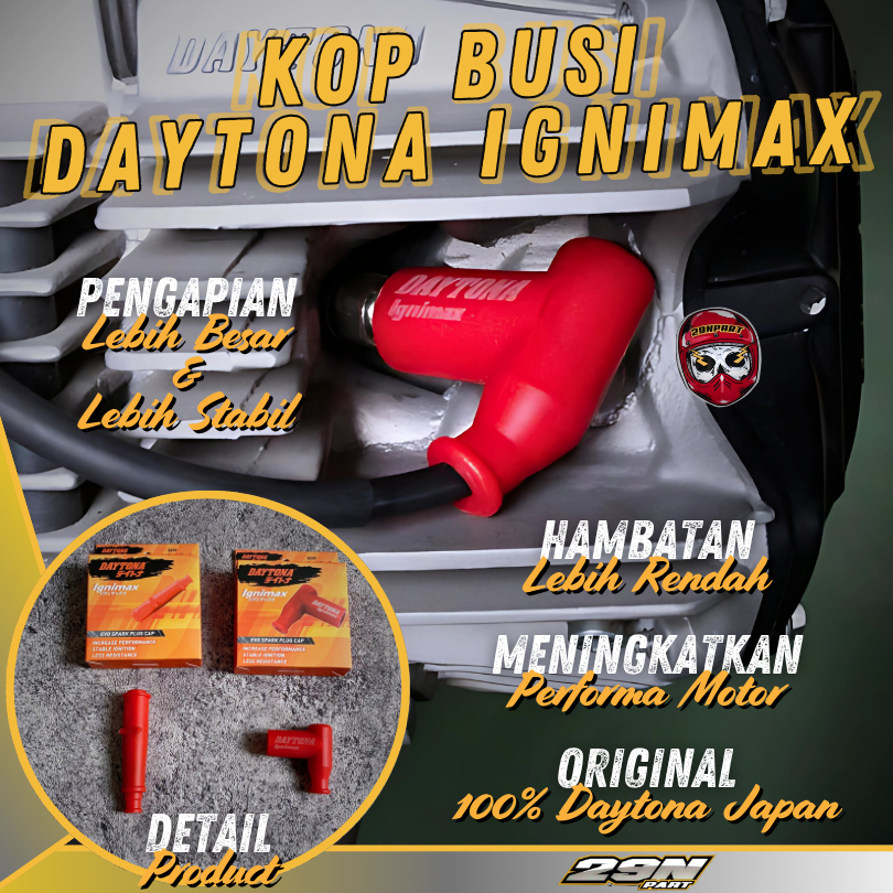 Jual Dop Tutup Kepala Cangklong Cop Busi DAYTONA ORIGINAL IGNIMAX ...