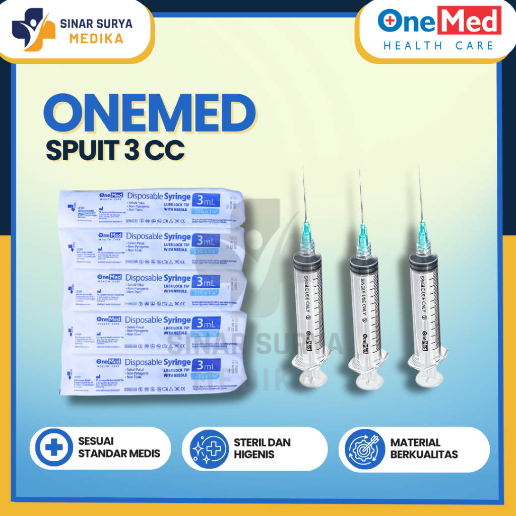 Jual Syringe 3 cc / Spuit 3 cc Onemed | Shopee Indonesia