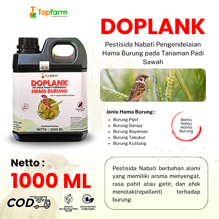 Jual Pestisida Topfarm / Obat Hama Burung Pipit Padi / Obat ...
