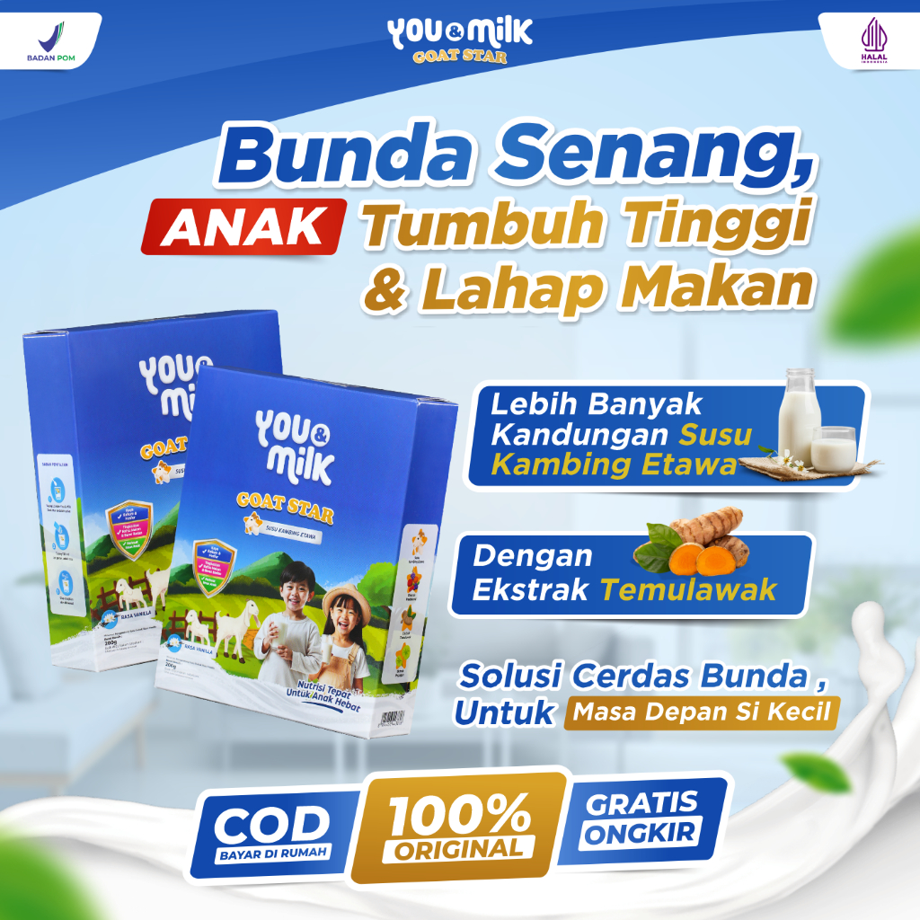Jual YOU & MILK GOAT STAR 2 BOX Susu Anak Peningkat Nafsu Makan dan ...