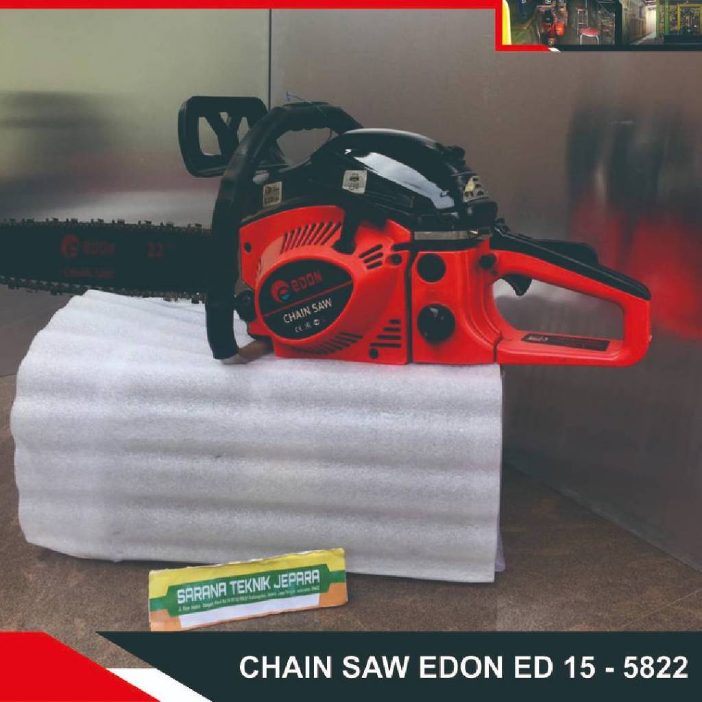 Jual MESIN CHAINSAW 22 INCH 2 TAK GERGAJI ED15-5822/ EDON CHAINSAW ED15 ...