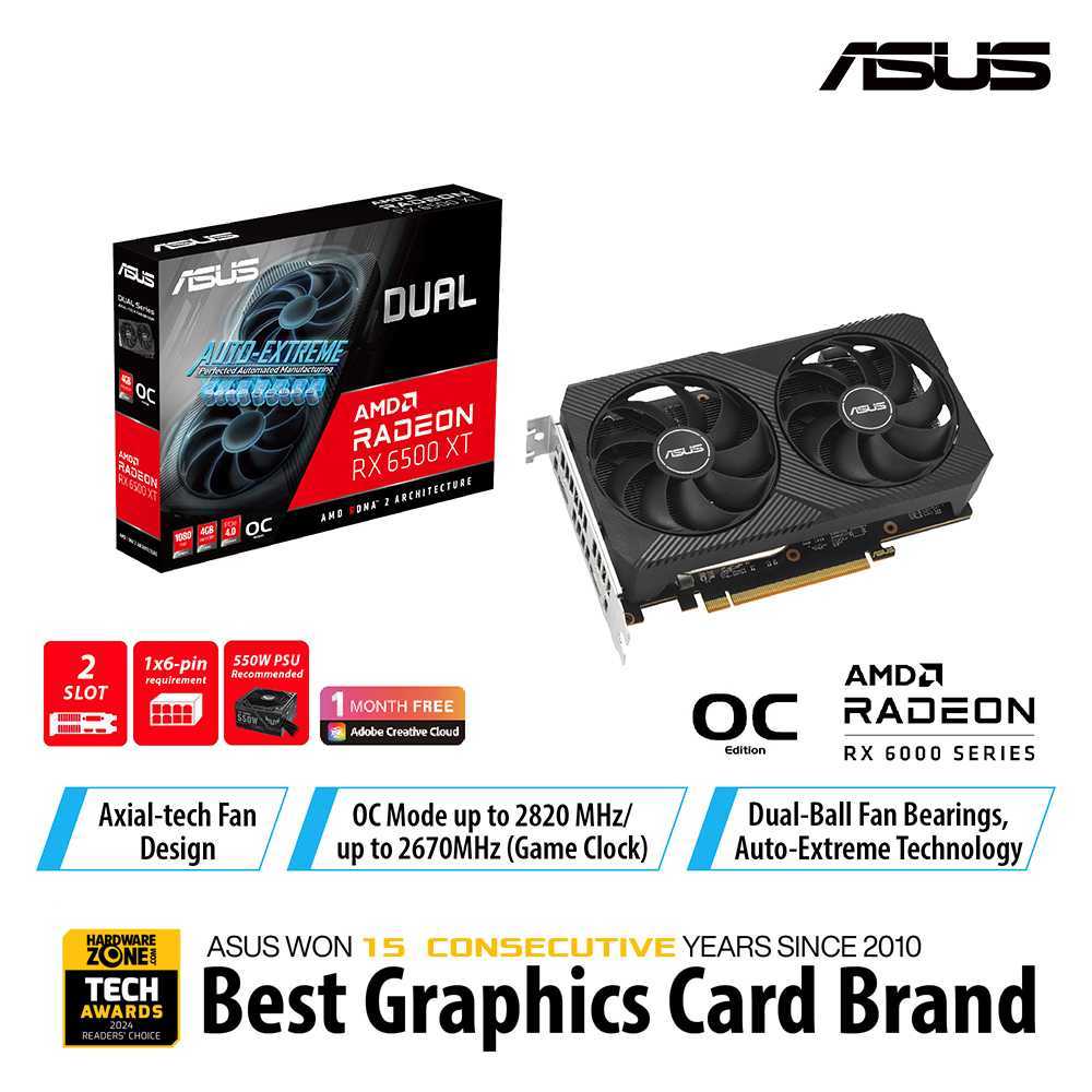 Jual ASUS Dual AMD Radeon RX 6500 XT V2 OC Edition 4GB GDDR6 | Shopee ...