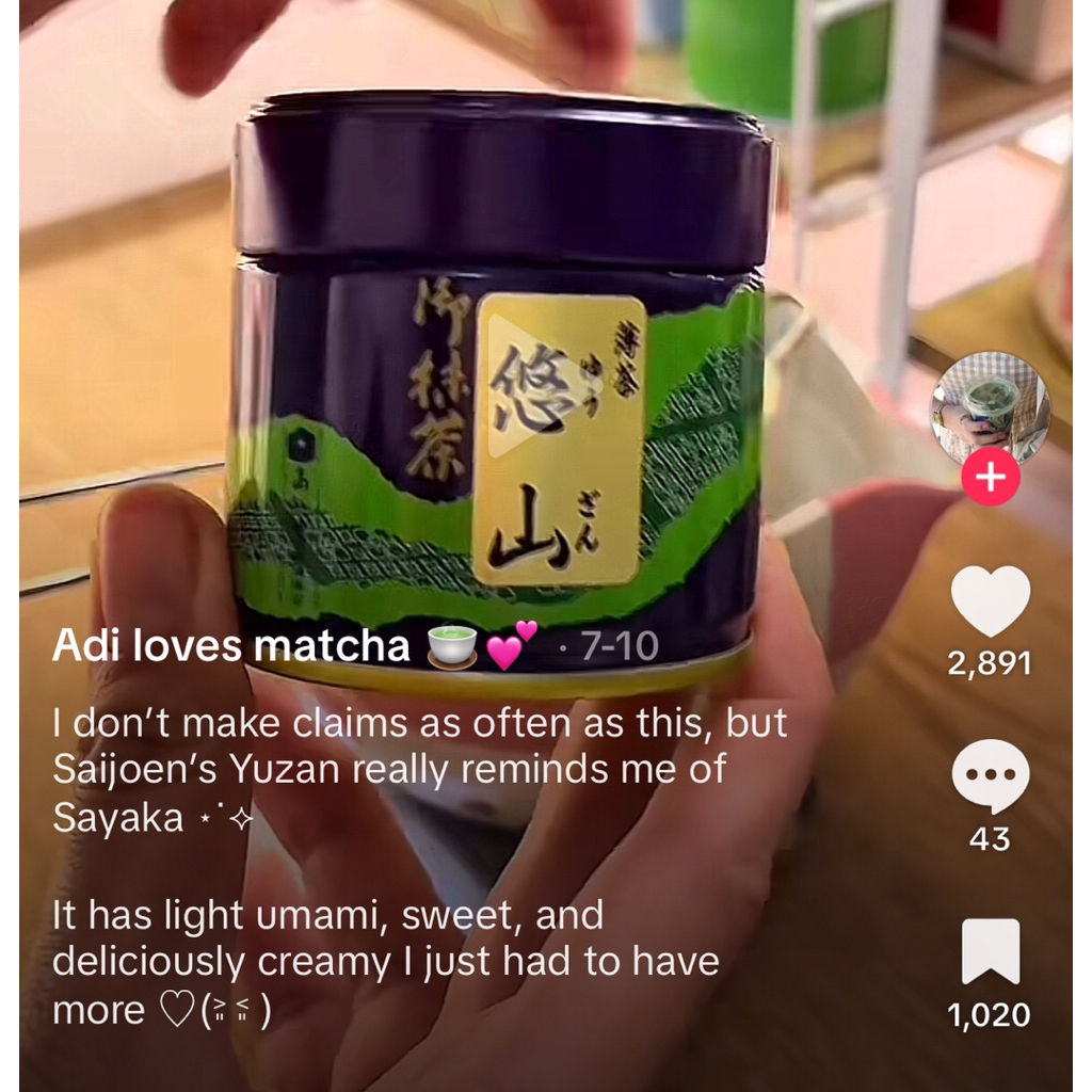 Jual saijoen matcha powder greentea RARE yuzan chawa bubuk 20g | Shopee ...