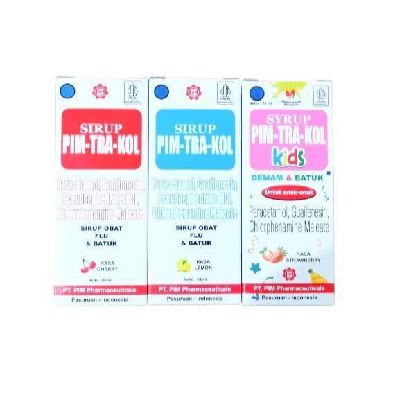 Jual Pimtrakol Lemon / Cherry / Kids Strawberry / Apel Syrup 60 ml Pim ...