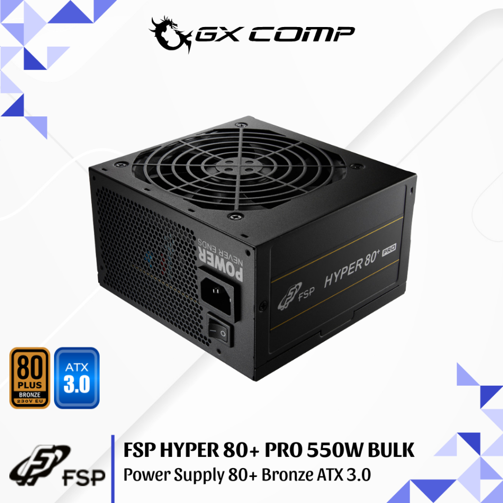 Jual PSU FSP HYPER 80+ PRO 550W ATX3.0 BULK NO BOX | Power Supply 550 ...