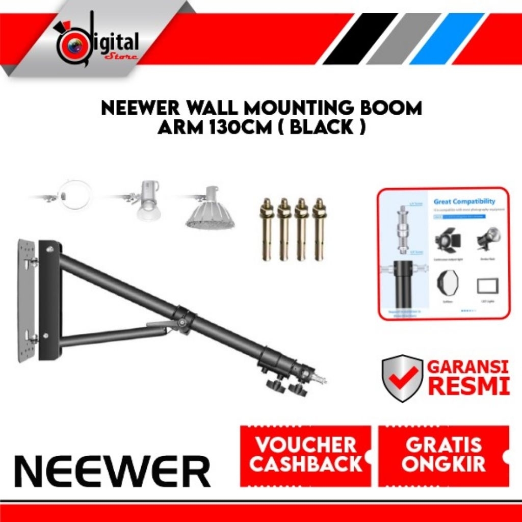 Jual NEEWER Wall Mounting Boom Arm 130cm ( Black ) | Shopee Indonesia