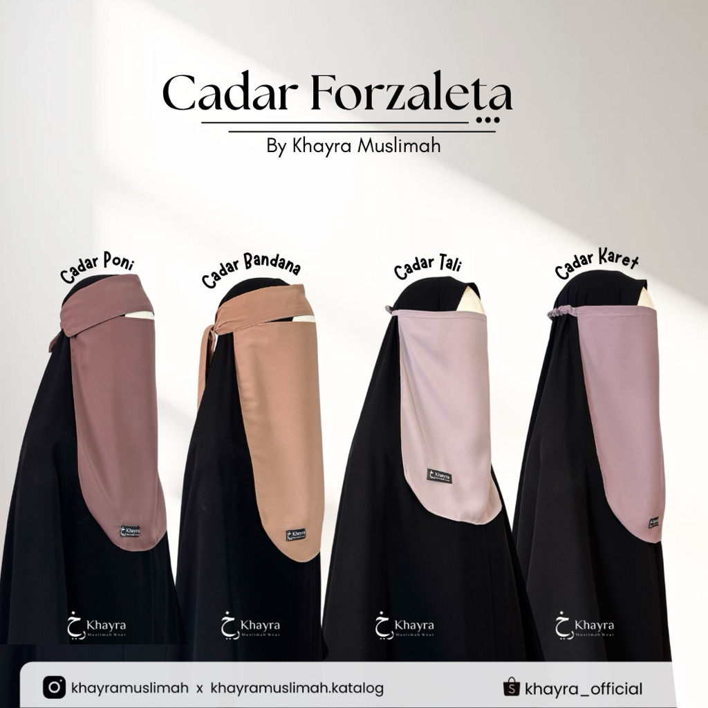 Jual NIQAB PREMIUM FORZALETA | CADAR BANDANA | CADAR PONI | CADAR TALI ...