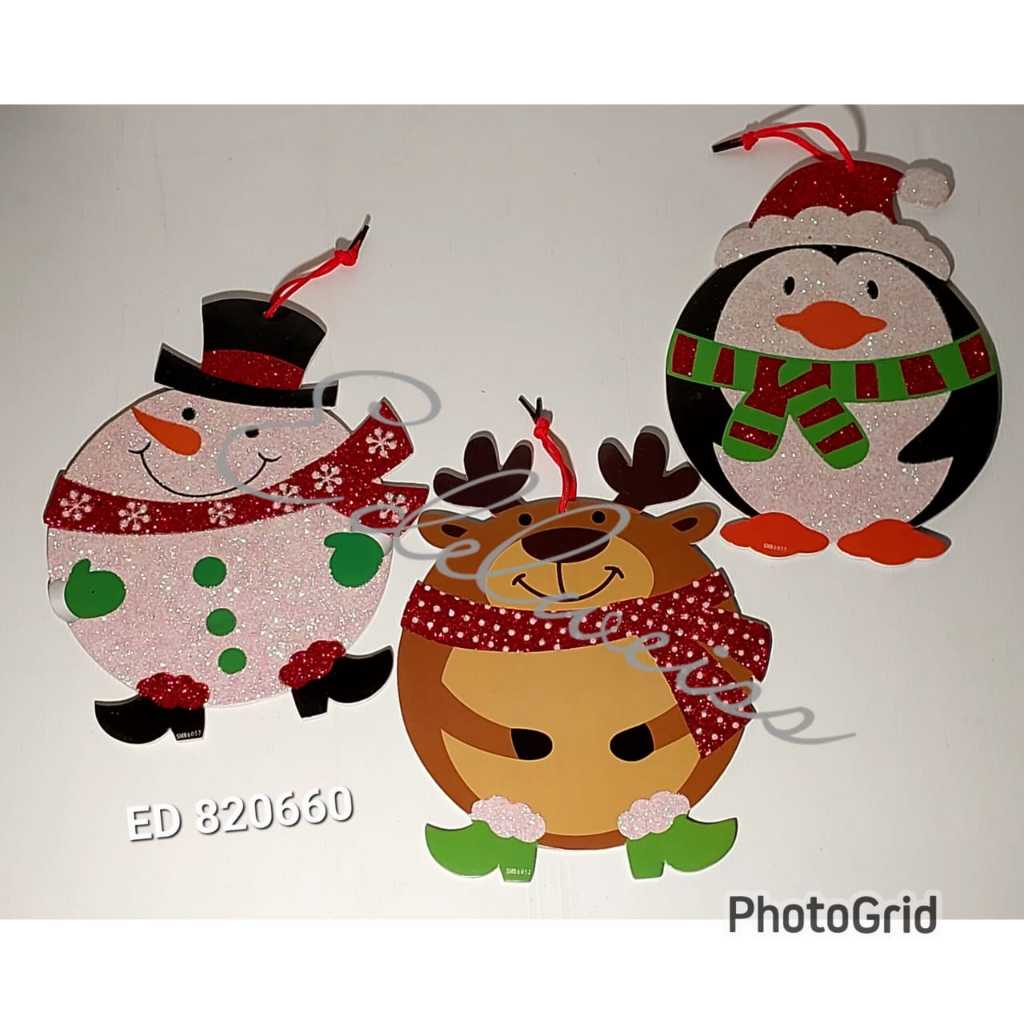 Jual Hiasan Natal / Aksesoris Natal /Dekorasi Gantungan Natal Glitter ...