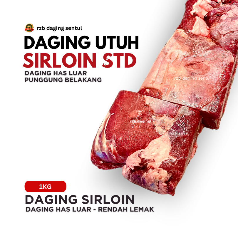 Jual DAGING SIRLOIN / HAS LUAR POTONGAN UTUH STD | RZB | Shopee Indonesia