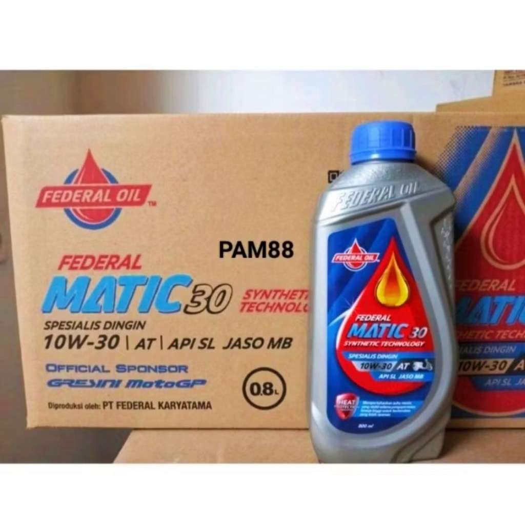 Jual Oli Federal matic ecomaxx btl abu"..800 ml..1 dus isi 24 btl ...