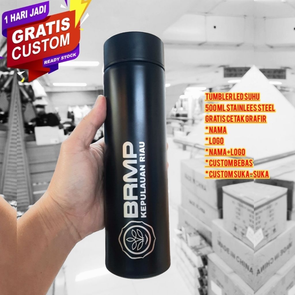 Jual Tumbler Sakura Led Suhu Gratis Cetak grafir logo/ stainlees steel ...