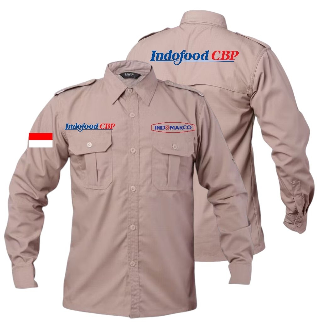 Jual kemeja Indofood CBP baju Indomarco seragam Indofood panjang ...