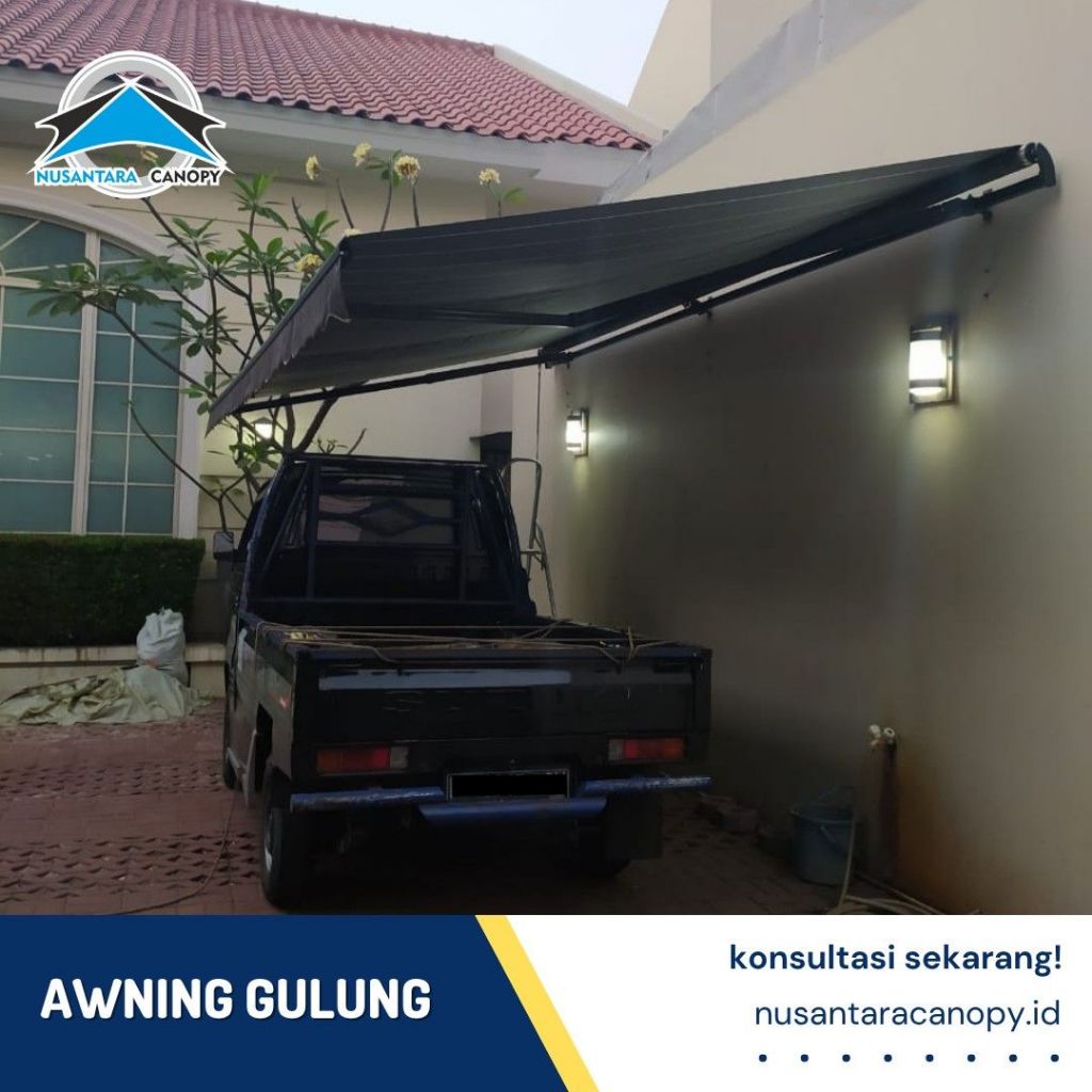 Jual Kanopi Lipat Awning Gulung Otomatis dan Manual Bergaransi Bogor ...