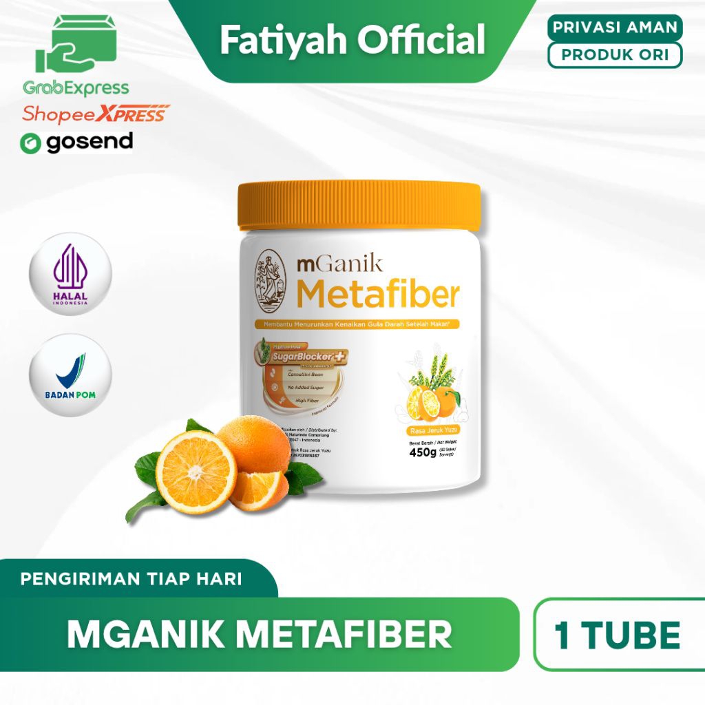 Jual MGANIK METAFIBER DRINK 450 GRAM RASA JERUK YUZU - SUPLEMEN SERAT ...