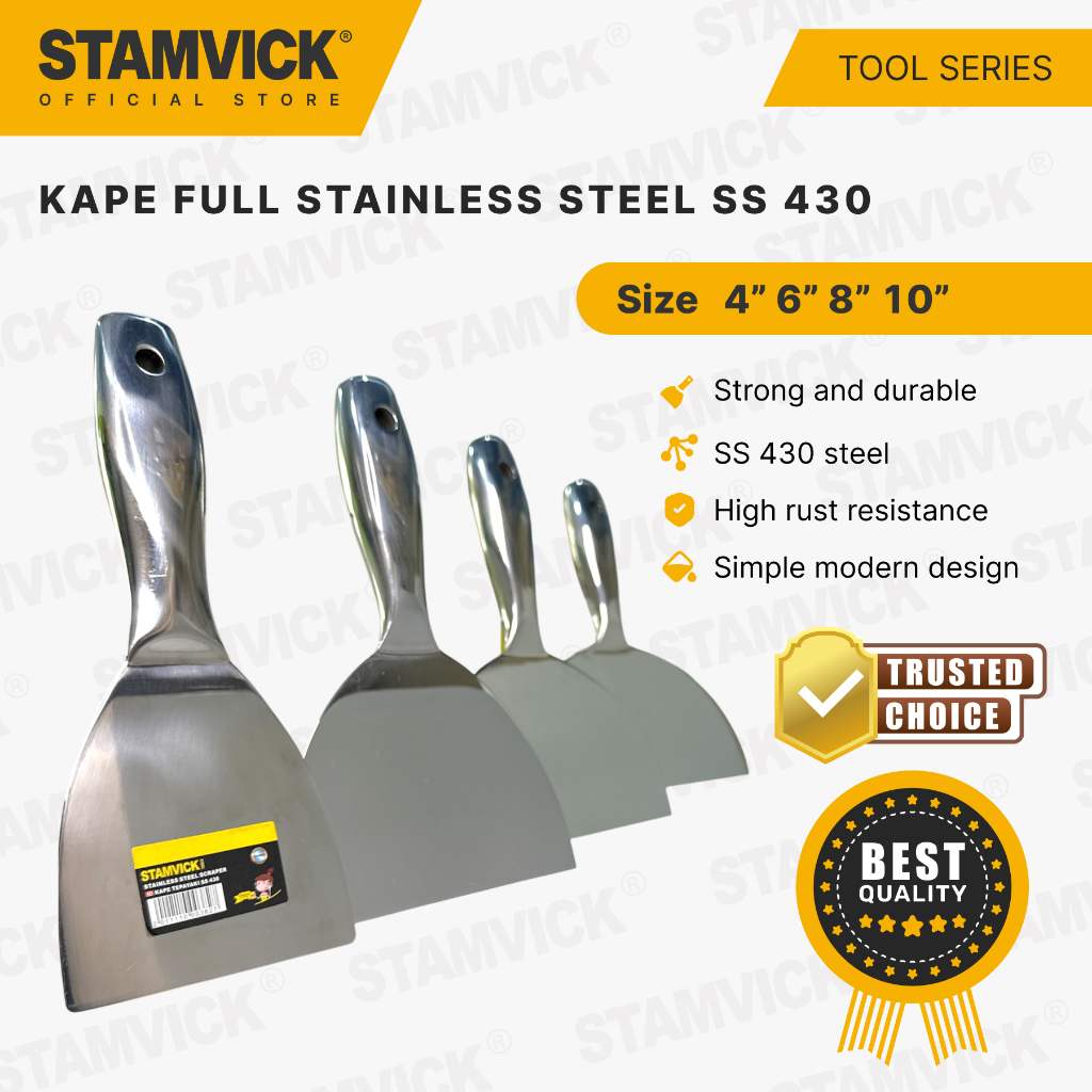 Jual Kape Full Stainless Teppanyaki sus 420 Stamvick Kapi Cat / Scraper ...