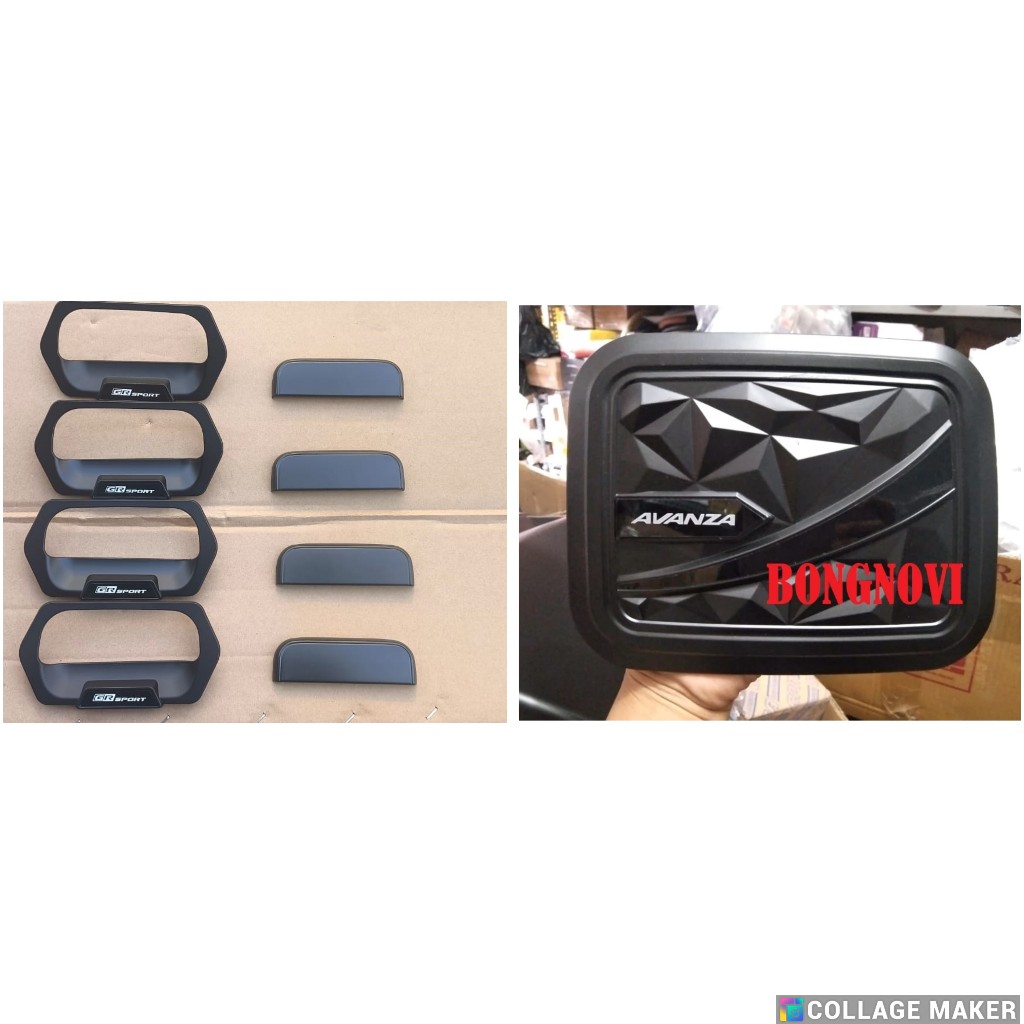 Jual Paket outer handle + tank cover avanza model Gr Sport hitam | Shopee Indonesia