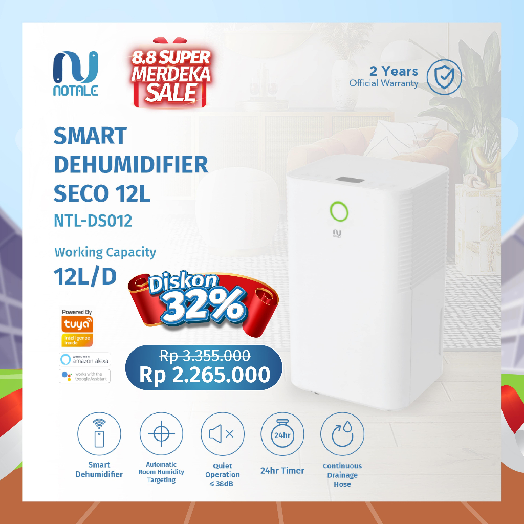 Jual Notale Seco Dehumidifier Penyerap Lembab Ruangan Dehumidifier ...