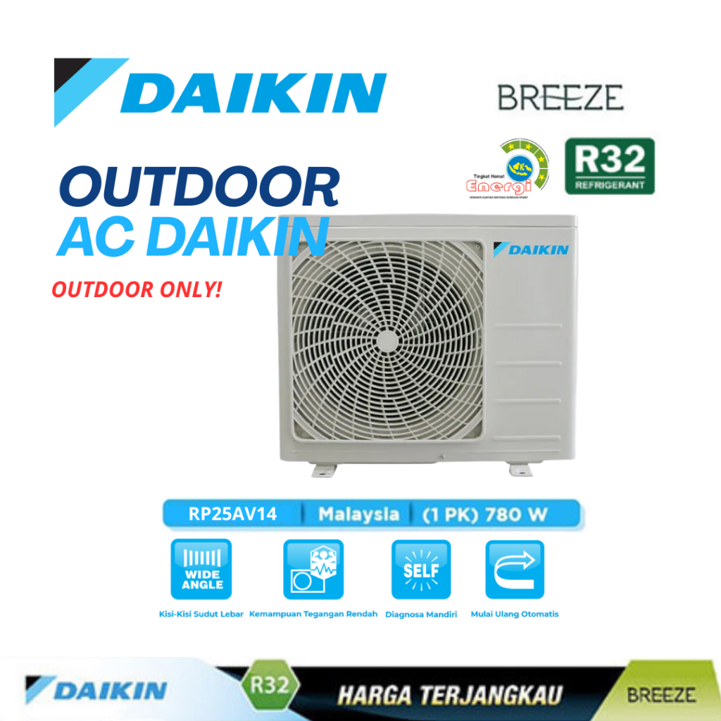 Jual OUTDOOR AC DAIKIN STANDARD R32 /RP25AV149 1 PK BARU (HANYA OUTDOOR ...