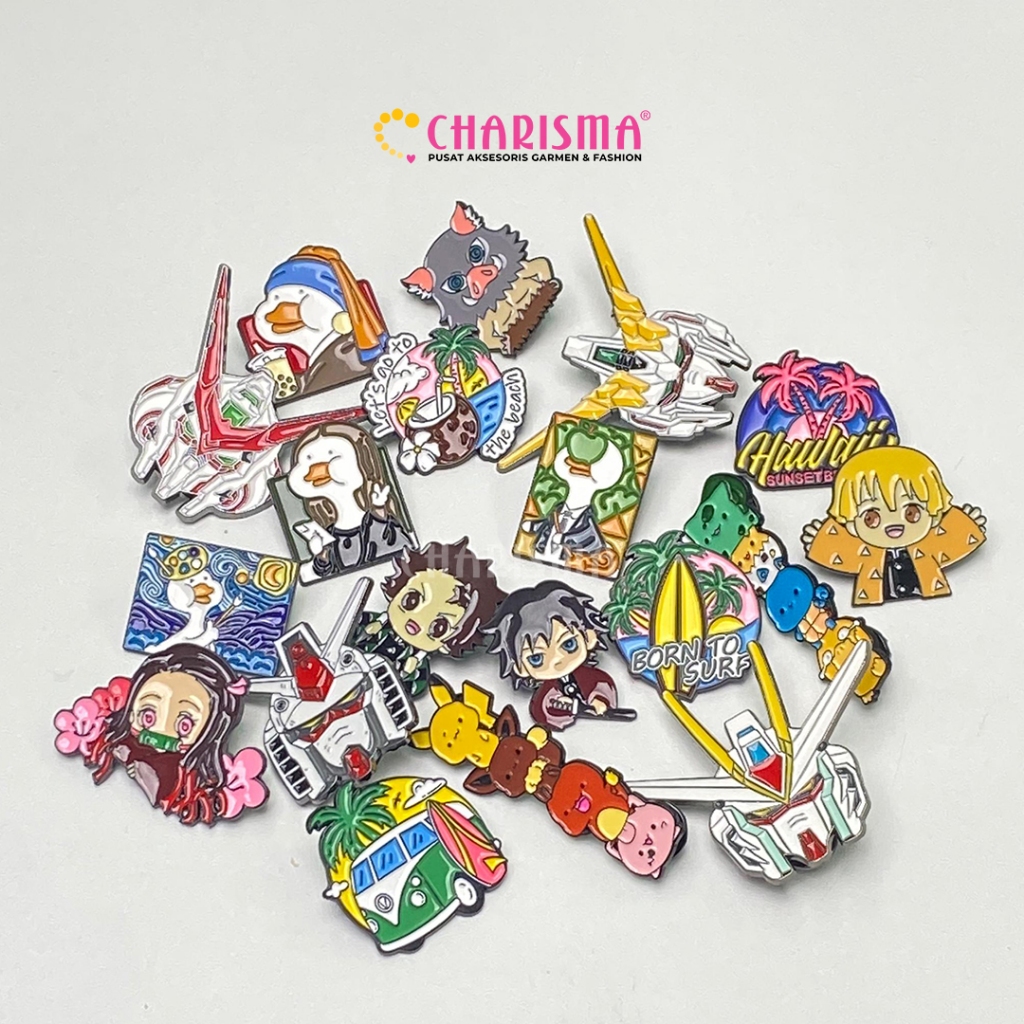 Jual Charisma Pin Enamel Motif Karakter - Bros Pin/ Pin Button/ Pin ...