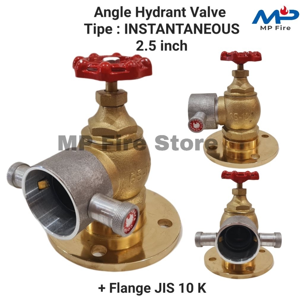 Jual FIRE ANGLE HYDRANT LANDING VALVE ZEKI 2.5 in 65 MM COUPLING JOHN ...