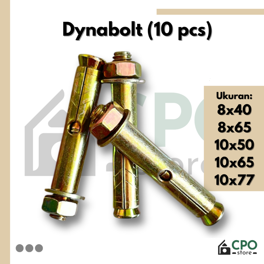 Jual Dynabolt Dinabolt Baut Tembok/ Beton 4 Ukuran Isi 10 Pcs | Shopee ...