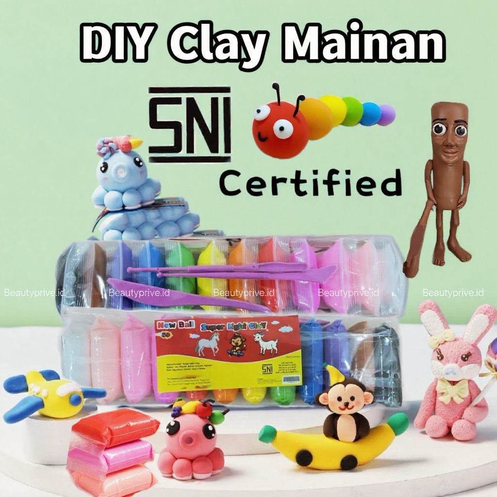 Jual Clay mainan anak isi 12pcs jumbo Clay Mainan Anak / Magic Clay ...