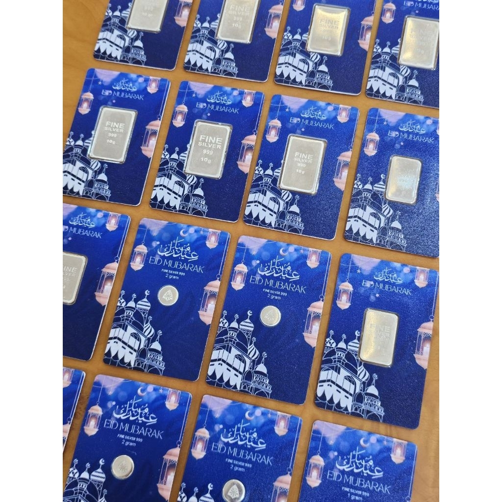 Jual Perak Silverium Logam Mulia Edisi Eid Mubarak 1 gr, 2 gr, 3 gr, 5 ...