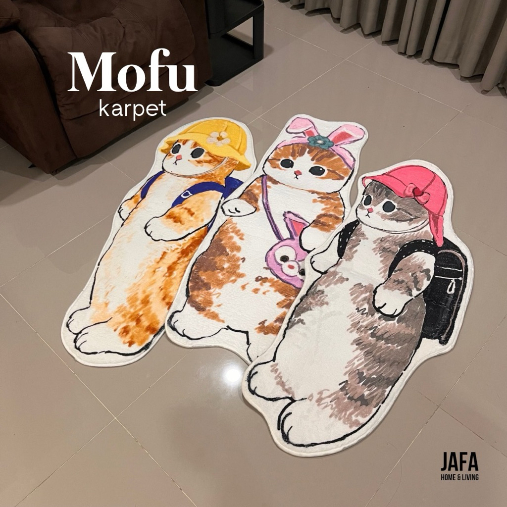 Jual [JAFA] MOFU Karpet Rumah Kamar Tidur 50x120 Kartun Kucing Kitty ...