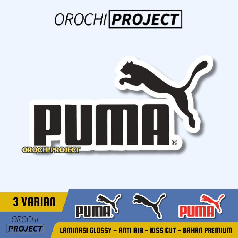 Jual Sticker Stiker Brand Logo PUMA Vinyl Glossy Anti Air HP Laptop ...