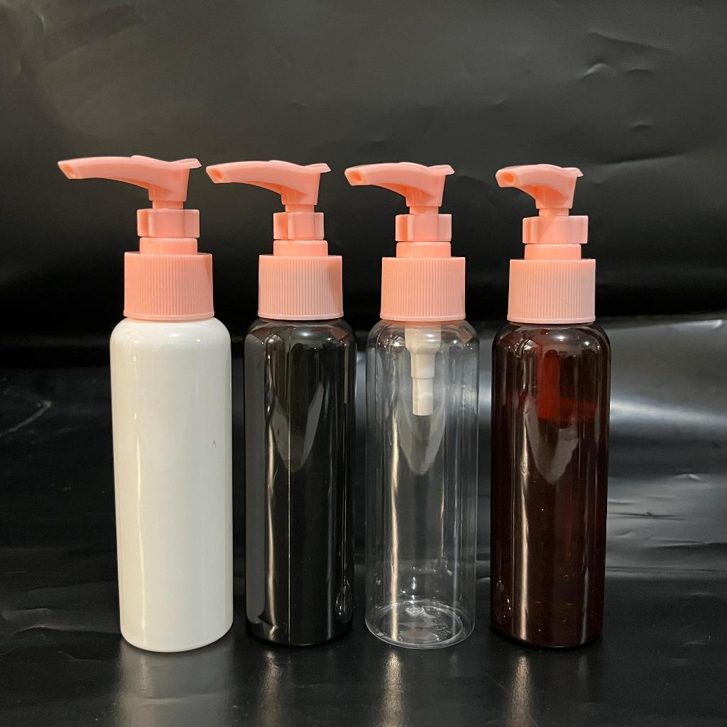 Jual Botol Pump 100ml Tutup Pink Neck 24 / BR 100ml Clip Oil Pink Import / Botol Sabun Pump Pink ...