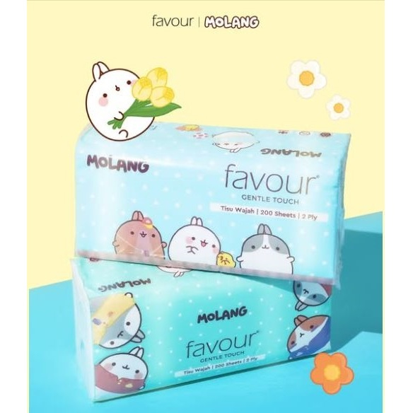Jual ( PAKET 2 pcs ) Tissue FAVOUR 200s Molang new | Shopee Indonesia