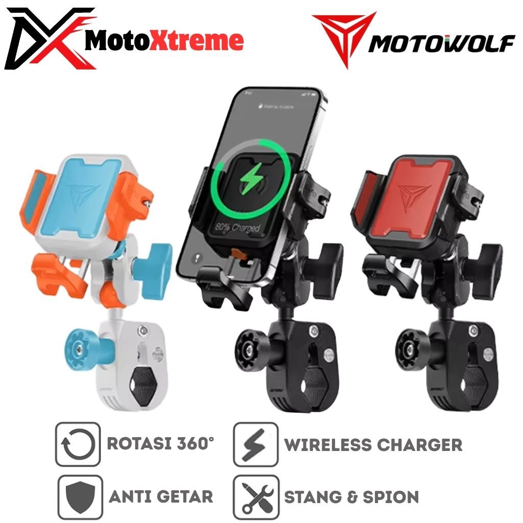 Jual Motowolf MH1 Holder Handphone Motor Anti Getar | Bracket Klem ...