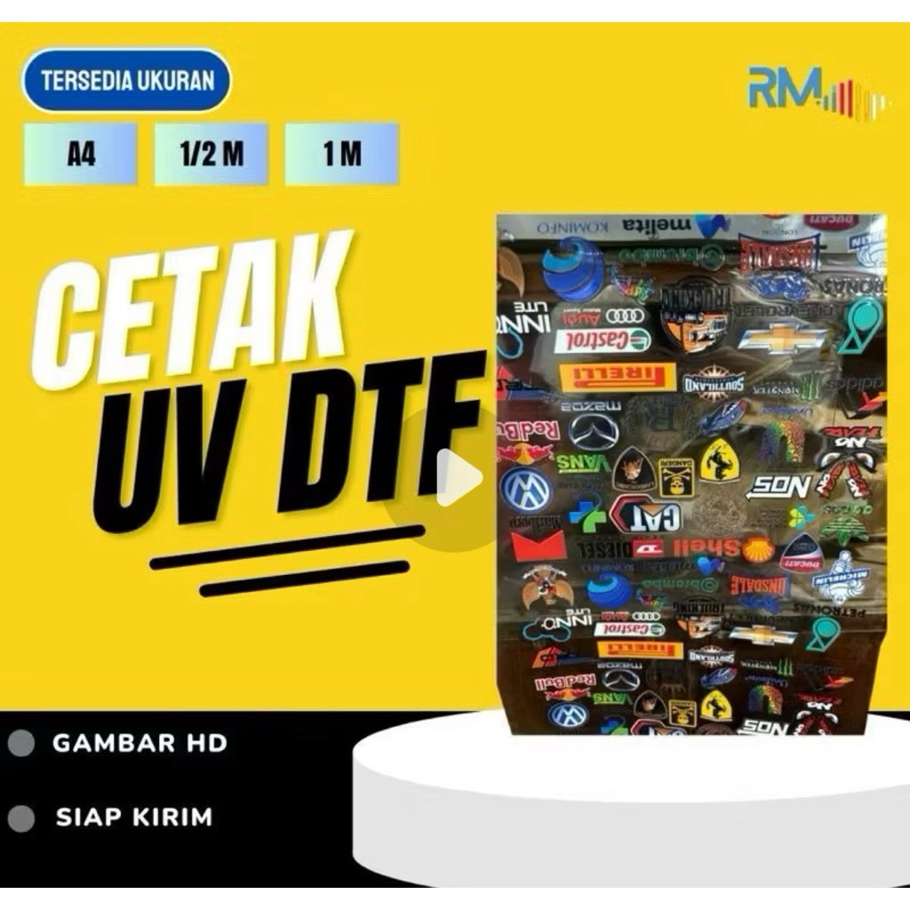 Jual Jasa Print UV DTF Meteran Proses Cepat - Stiker Decal Kering ...