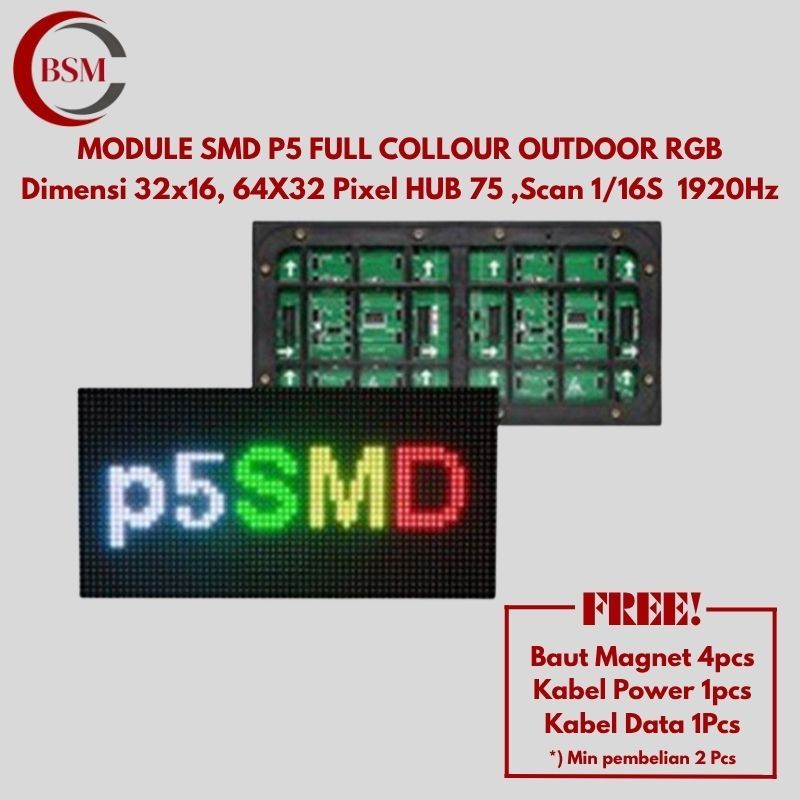 Jual Module P5 SMD RGB Full Collour Outdoor LED Screen Panel/Module ...