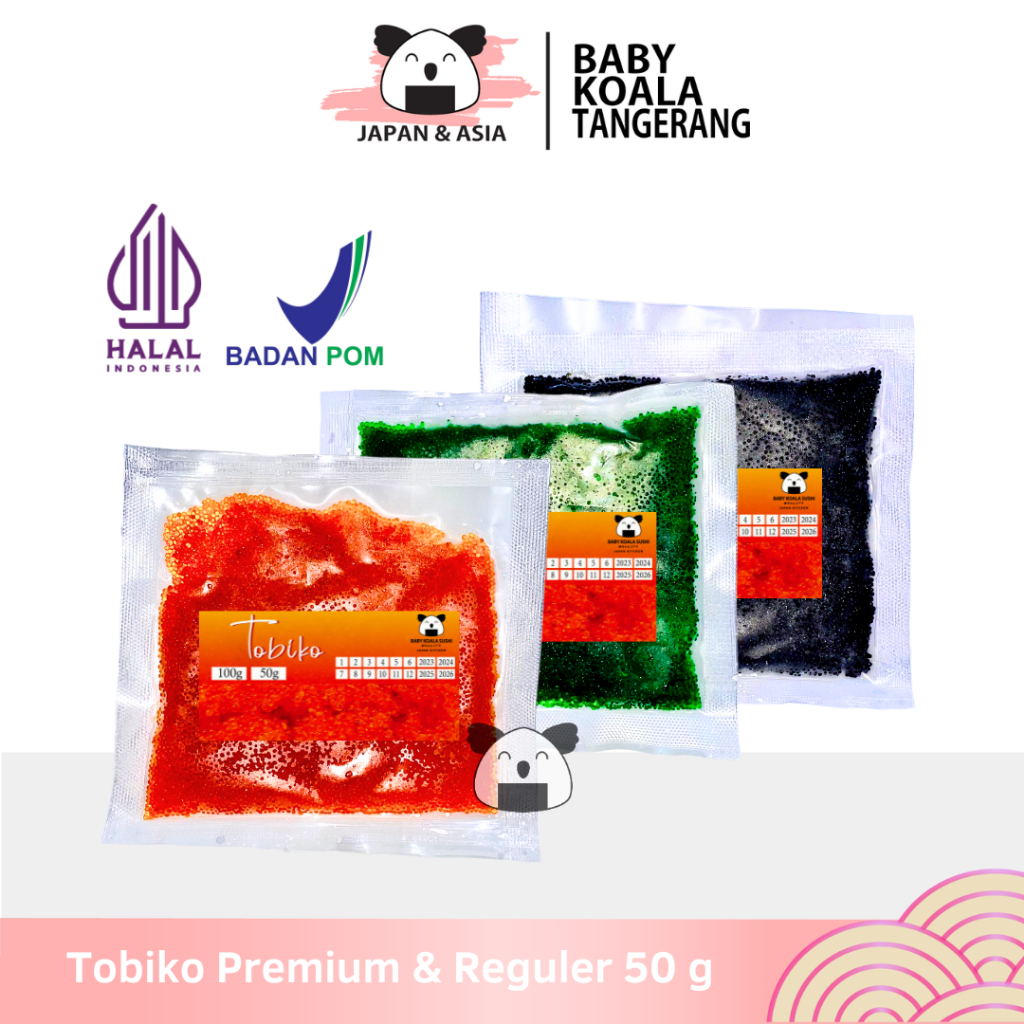 Jual TOBIKO Premium Orange Green Black 50 g Halal │ Telur Ikan Terbang ...