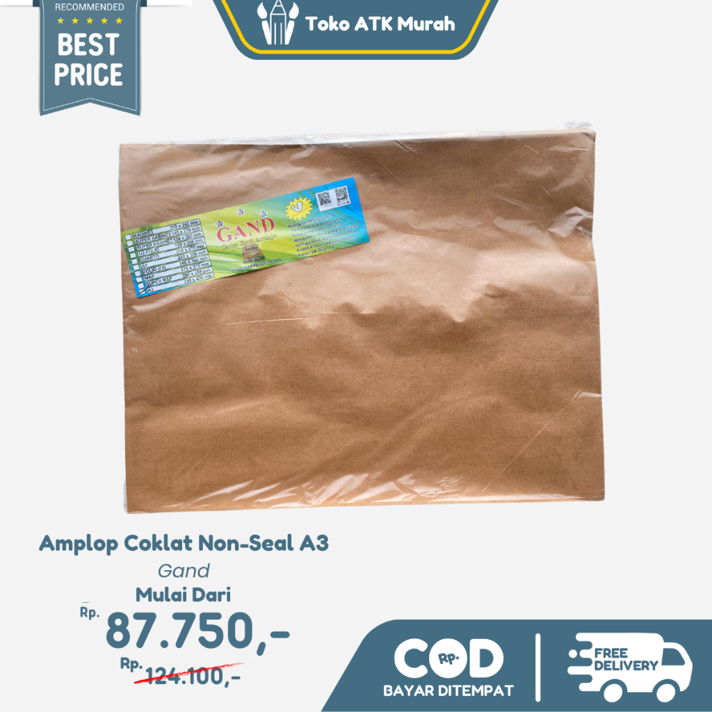 Jual Amplop / Map Coklat Ukuran A3 Non-Seal Gand | Shopee Indonesia
