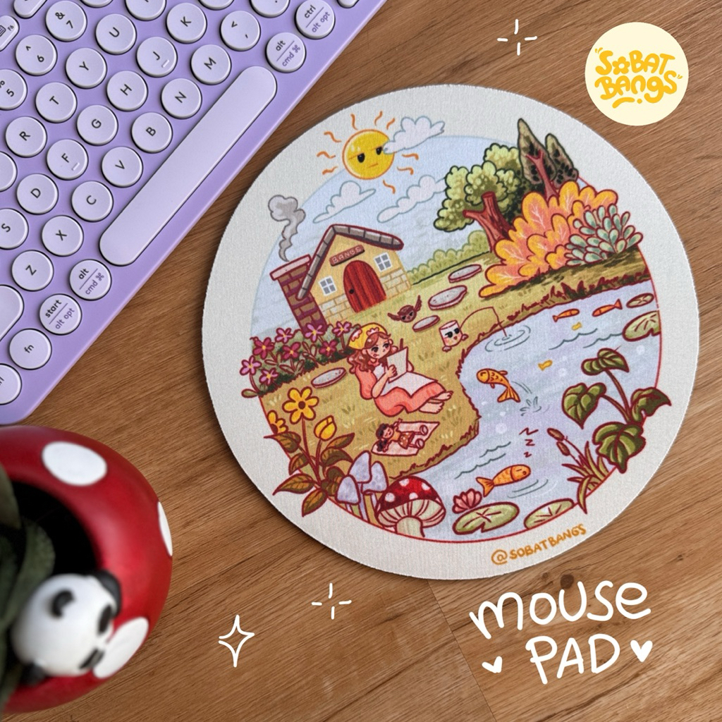 Jual NDESO MOUSE PAD Round / Bulat / Alas Mouse / Tatakan Mouse ...