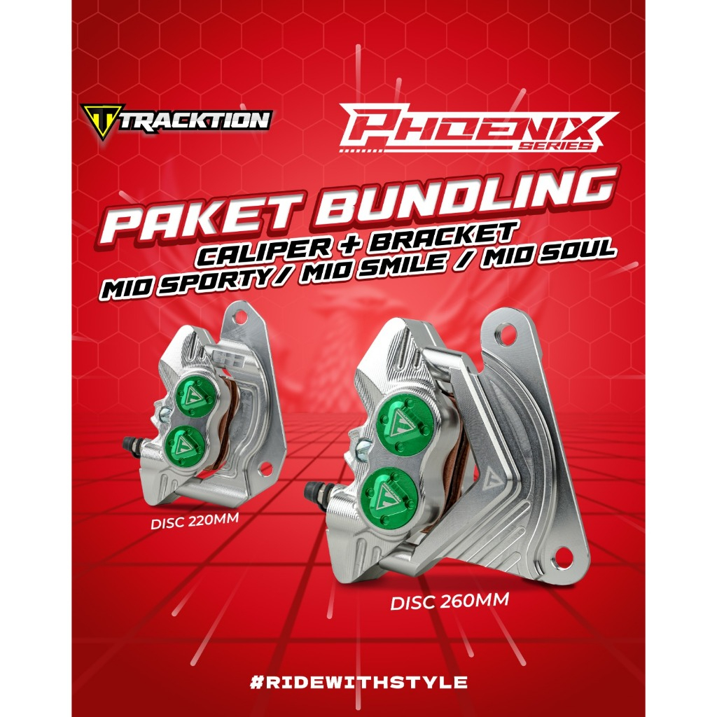 Jual BUNDLING CALIPER TRACKTION PHOENIX+ BRACKET MIO SMILE/ MIO SOUL ...
