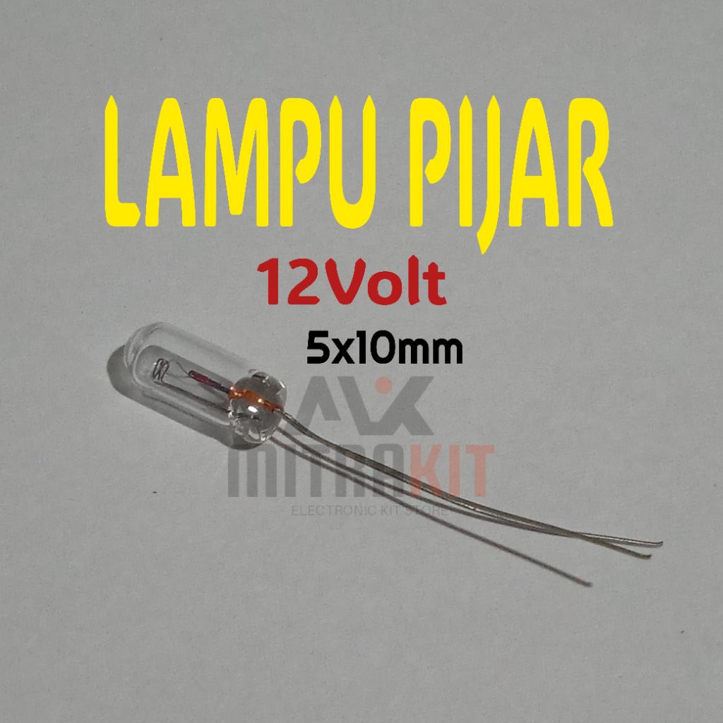 Jual Lampu pijar 12Volt DC 5x10mm lampu pijar indikator panel | Shopee ...