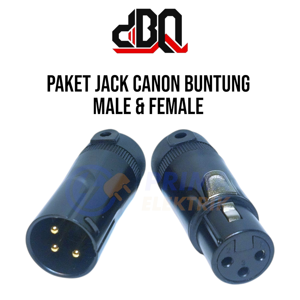 Jual [PAKET] Jack Canon DBQ Buntung Male & Female - Connector XLR ...