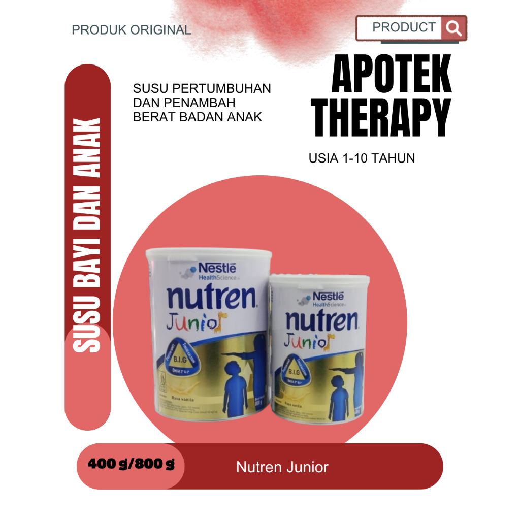 Jual Nutren Junior ukuran 400g dan 800g/ Susu Pertumbuhan, Perkembangan ...
