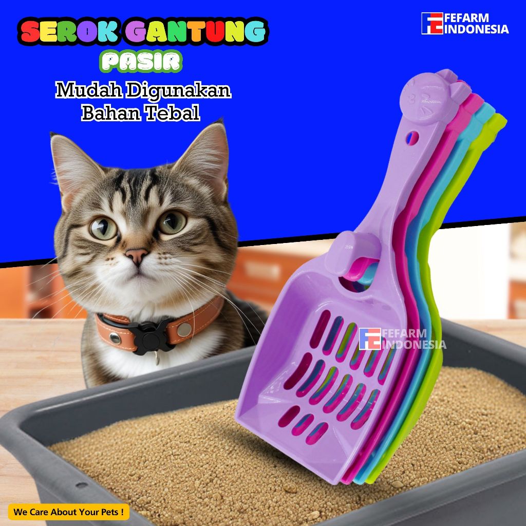 Jual Serok Pasir Kucing dengan Pegangan Ergonomis, Bersih Cepat Tanpa ...