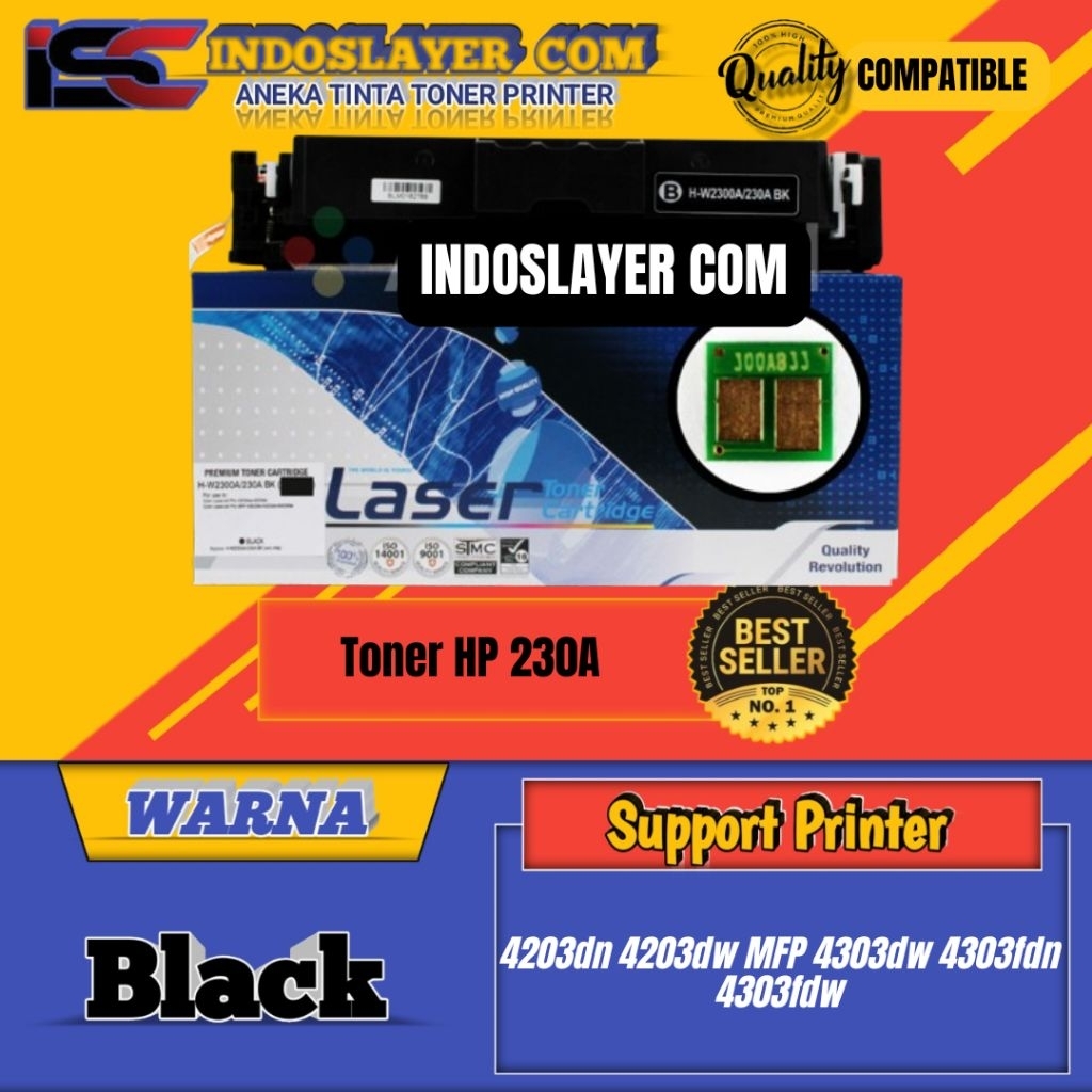Jual Toner Cartridge Compatible HP 230A (W2300A) Black Printer 4203dn ...