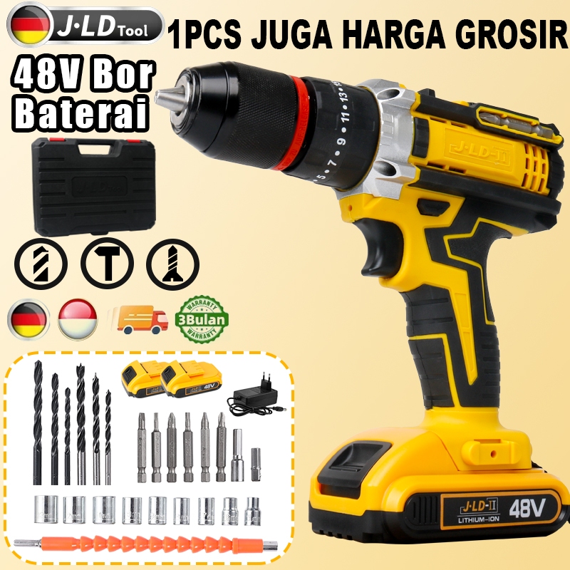 Jual JLD II 48VF Mesin bor baterai bor 13MM bor Impact listrik bor ...