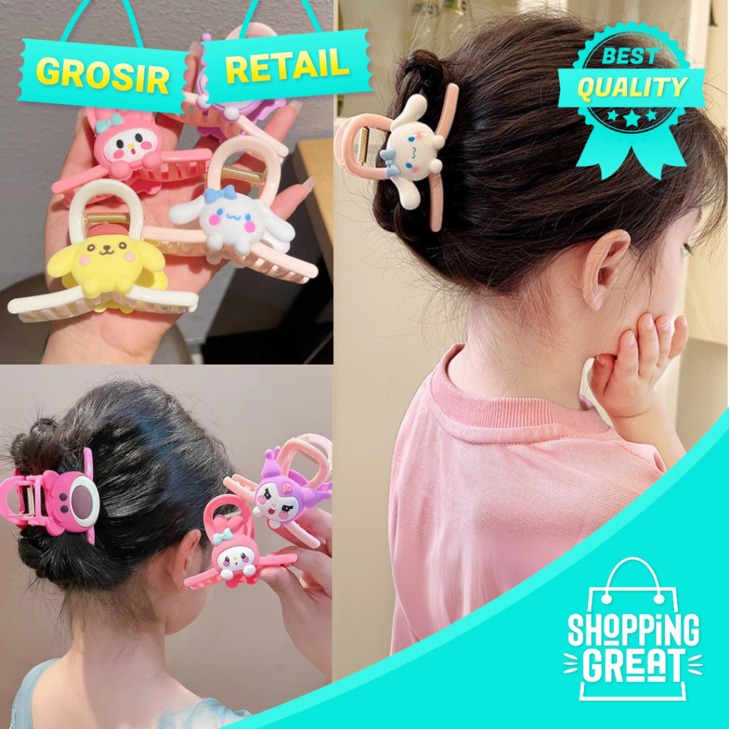 Jual RETAIL JR-A006 Jedai Jepit Rambut Wanita Model Simpul Karakter ...