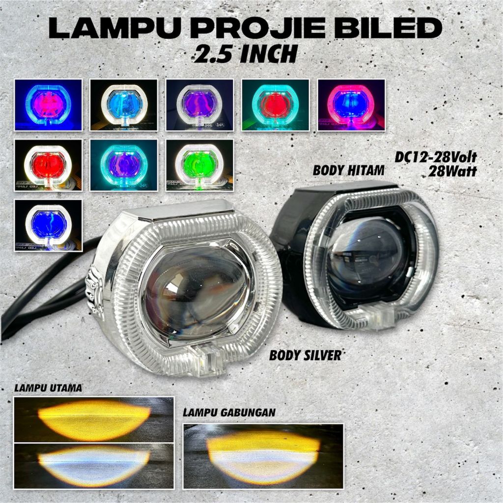 Jual LAMPU PROJIE BILED DEVIL UNGU SPIRAL UTAMA 2 WARNA HIGHT / LOW ...