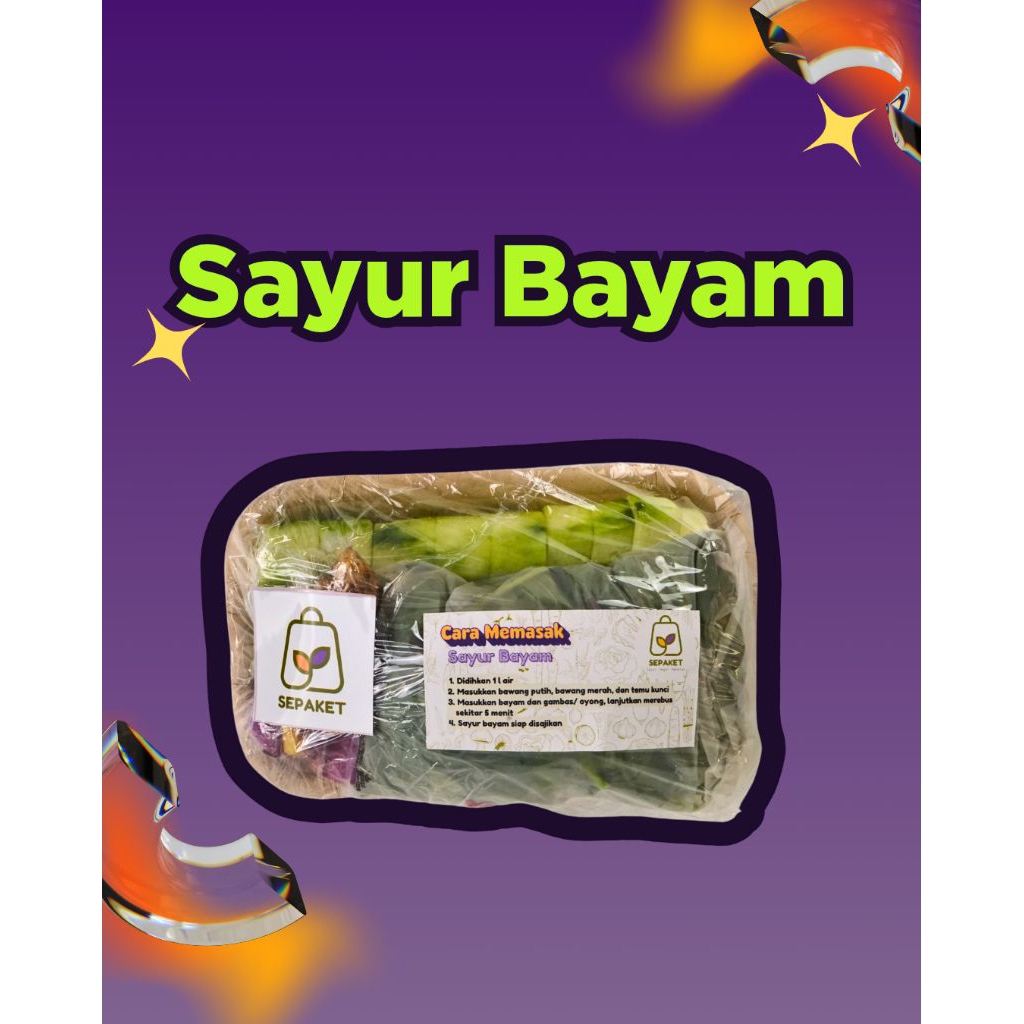 Jual SE-PAKET Sayur BAYAM BENING pack segar instan express [meal prep ...