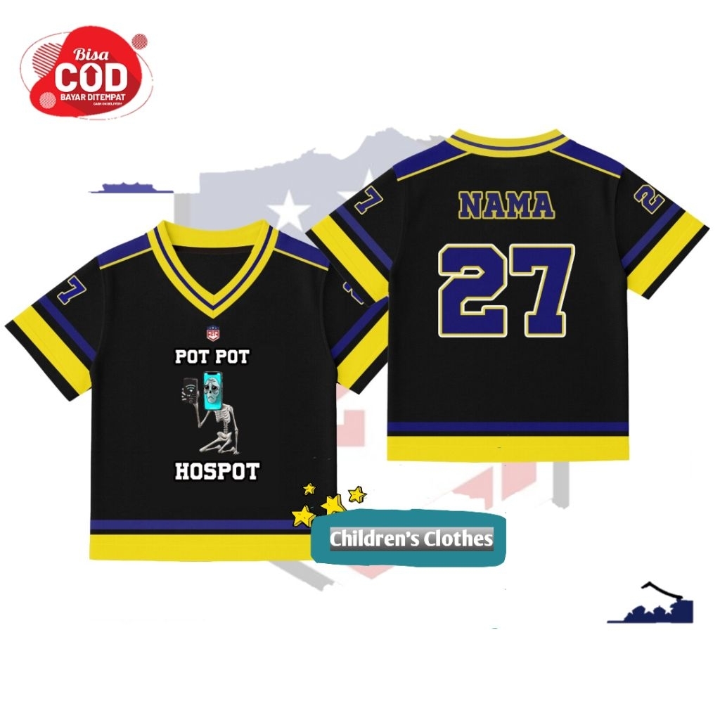 Jual Baju Kaos Jersey anak Pot Pot Hospot Terbaru Bahan Premium Free ...