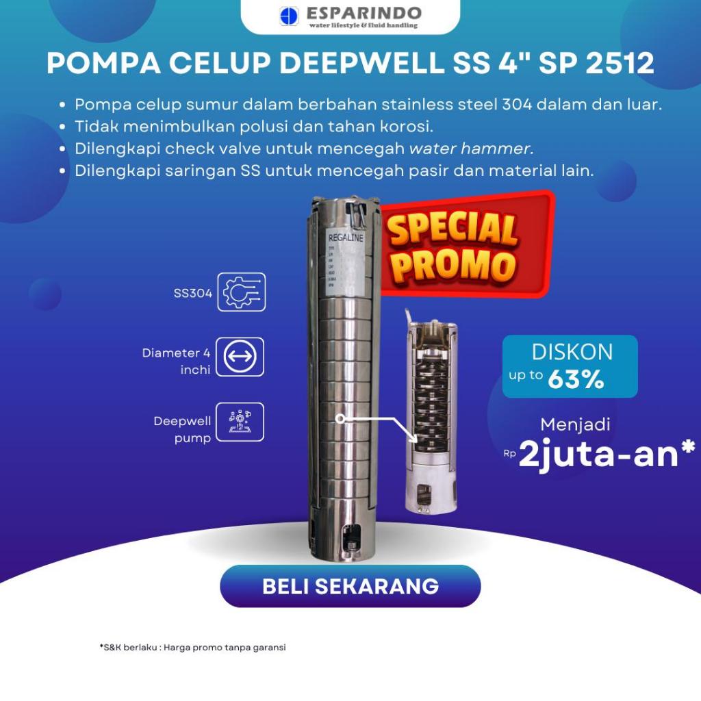 Jual PROMO Pompa Celup Sumur Dalam Stainless Steel 4" Deep Well Satelit ...
